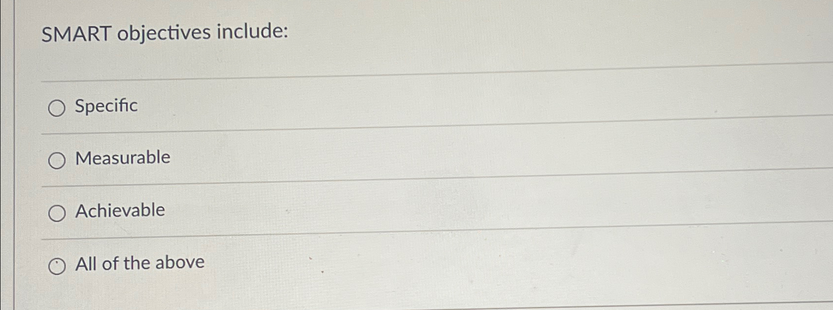 Solved SMART objectives | Chegg.com
