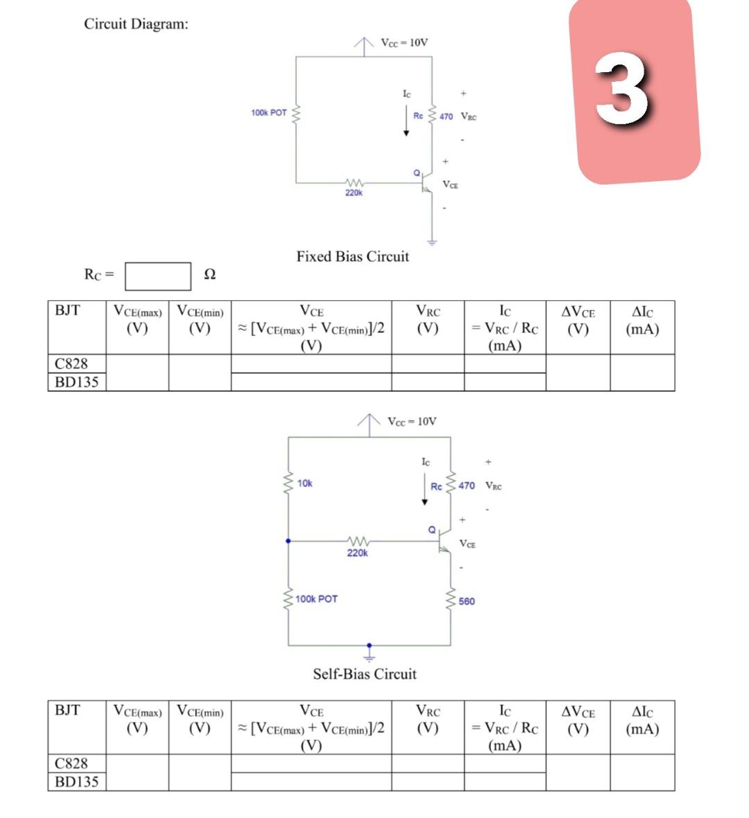 Solved Exp. 6: STUDY OF BJT BIASING CIRCUITS OBJECTIVE • | Chegg.com