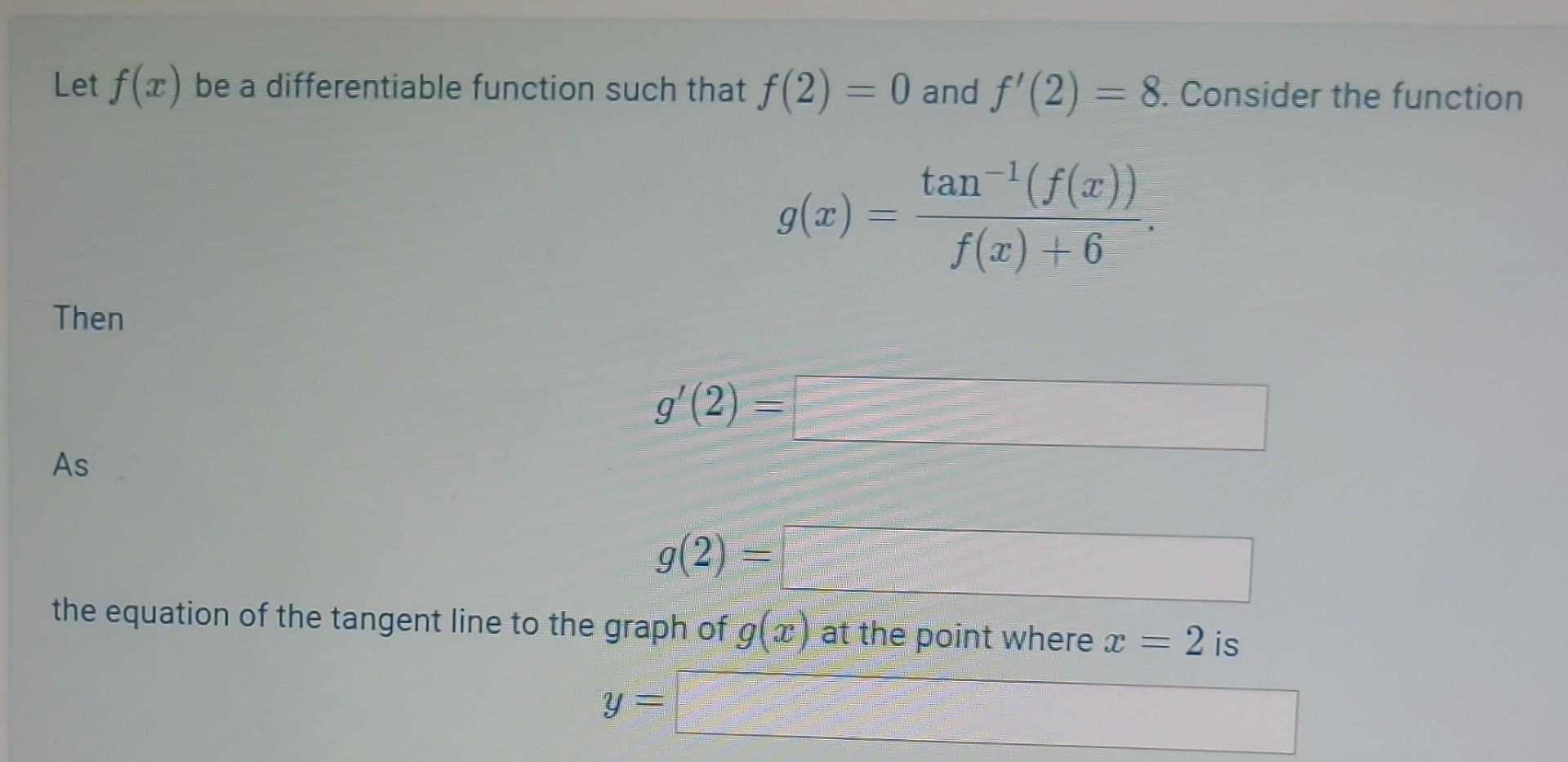 Solved Let f(x) be a differentiable function such that | Chegg.com