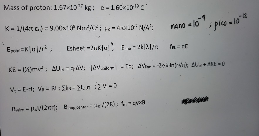 Solved 2. A proton is released at rest, 2.0 cm distance from | Chegg.com