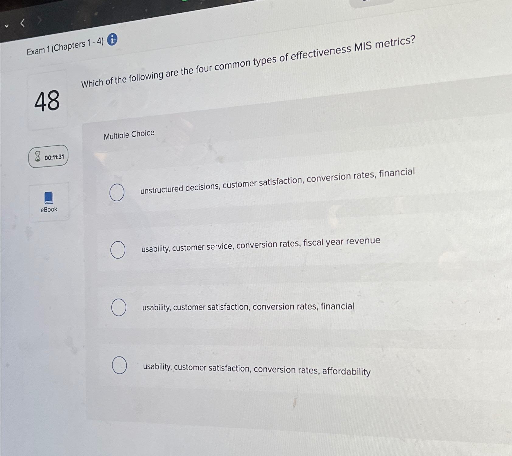 Solved Exam 1 (Chapters 1 - 4)48Which of the following are | Chegg.com