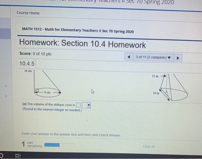Solved TH 1512 - Math for Elementary Teachers II Sec 70 | Chegg.com Solved TH 1512 - Math for Elementary Teachers II Sec 70 | Chegg.com