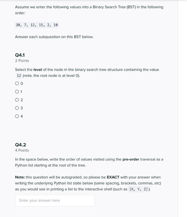 Solved Assume we enter the following values into a Binary | Chegg.com