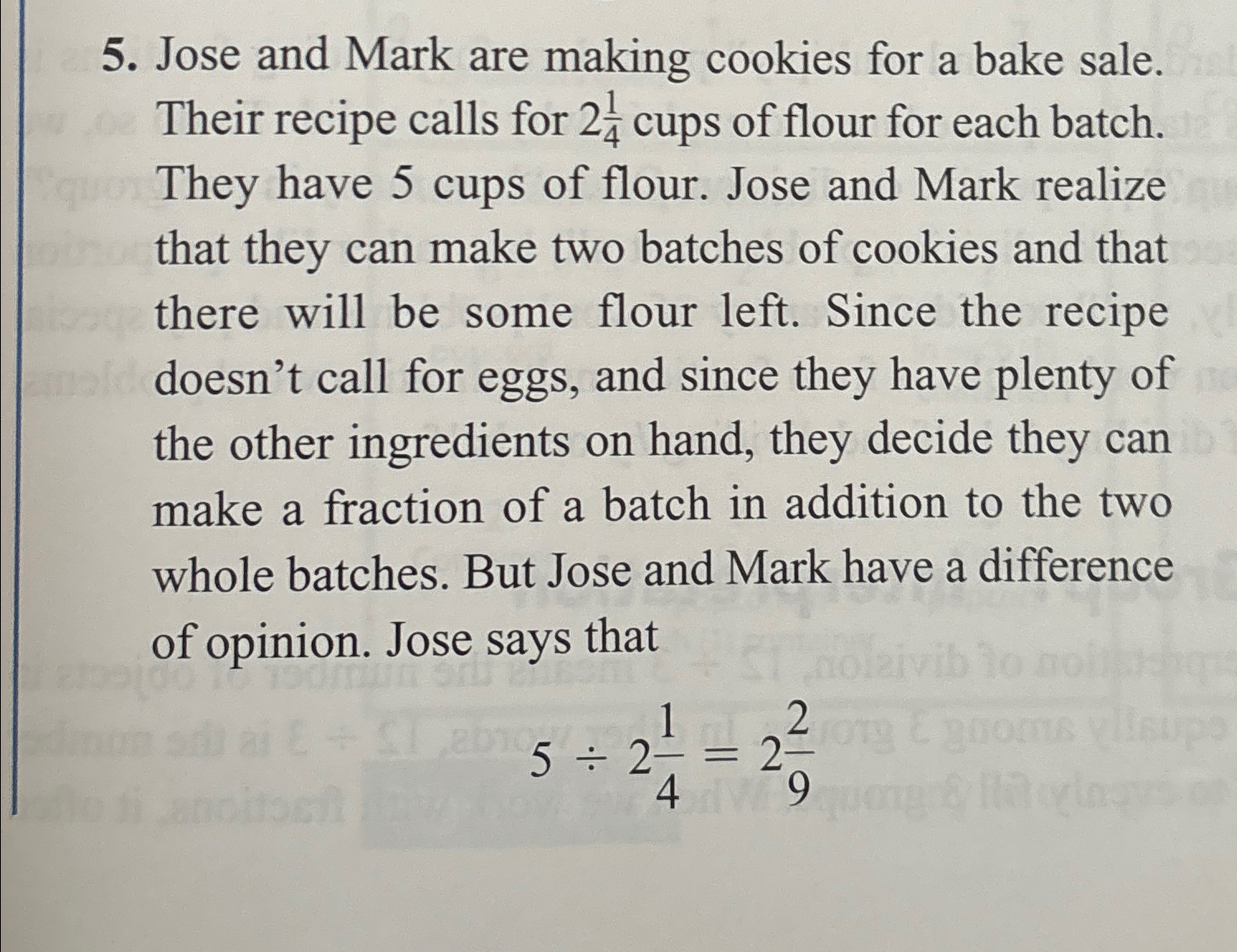 Solved Jose and Mark are making cookies for a bake sale. | Chegg.com