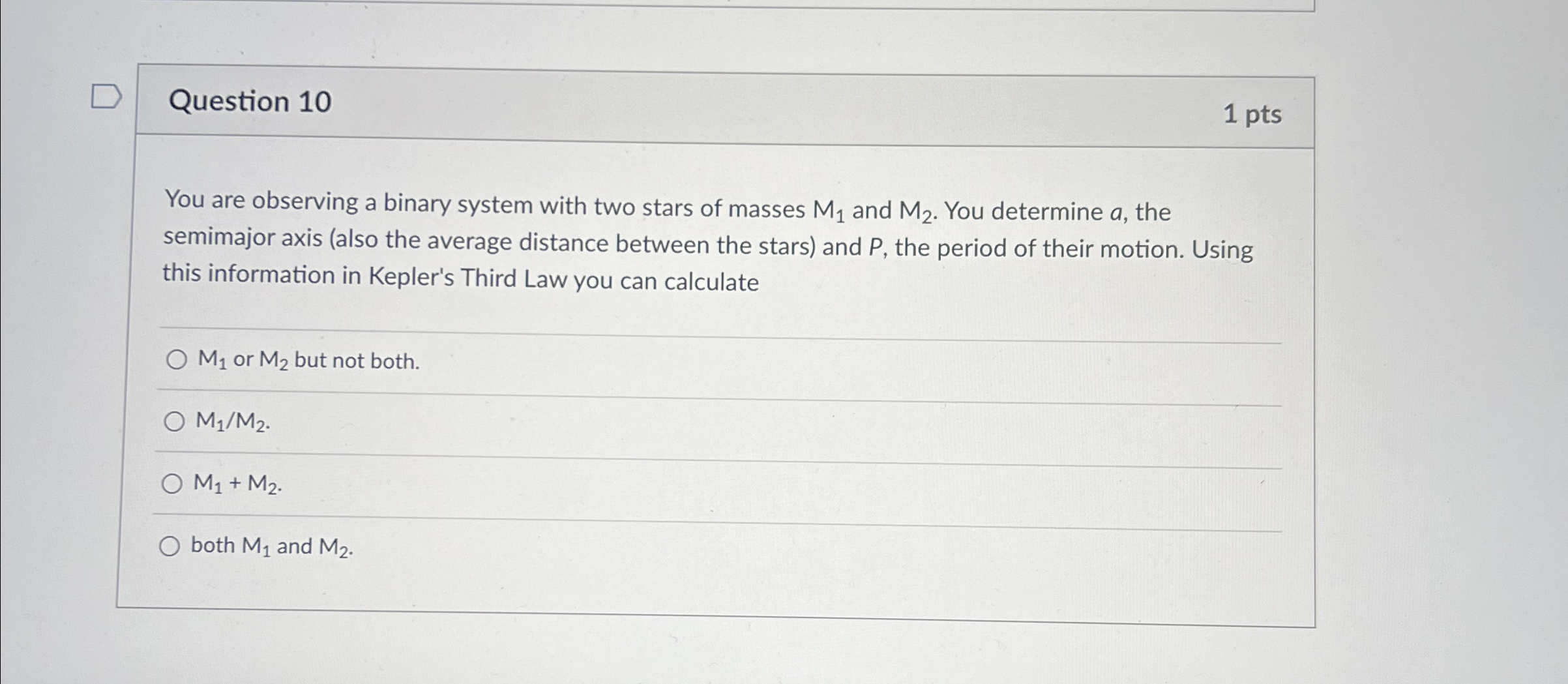 Solved Question 101 ﻿ptsYou are observing a binary system | Chegg.com
