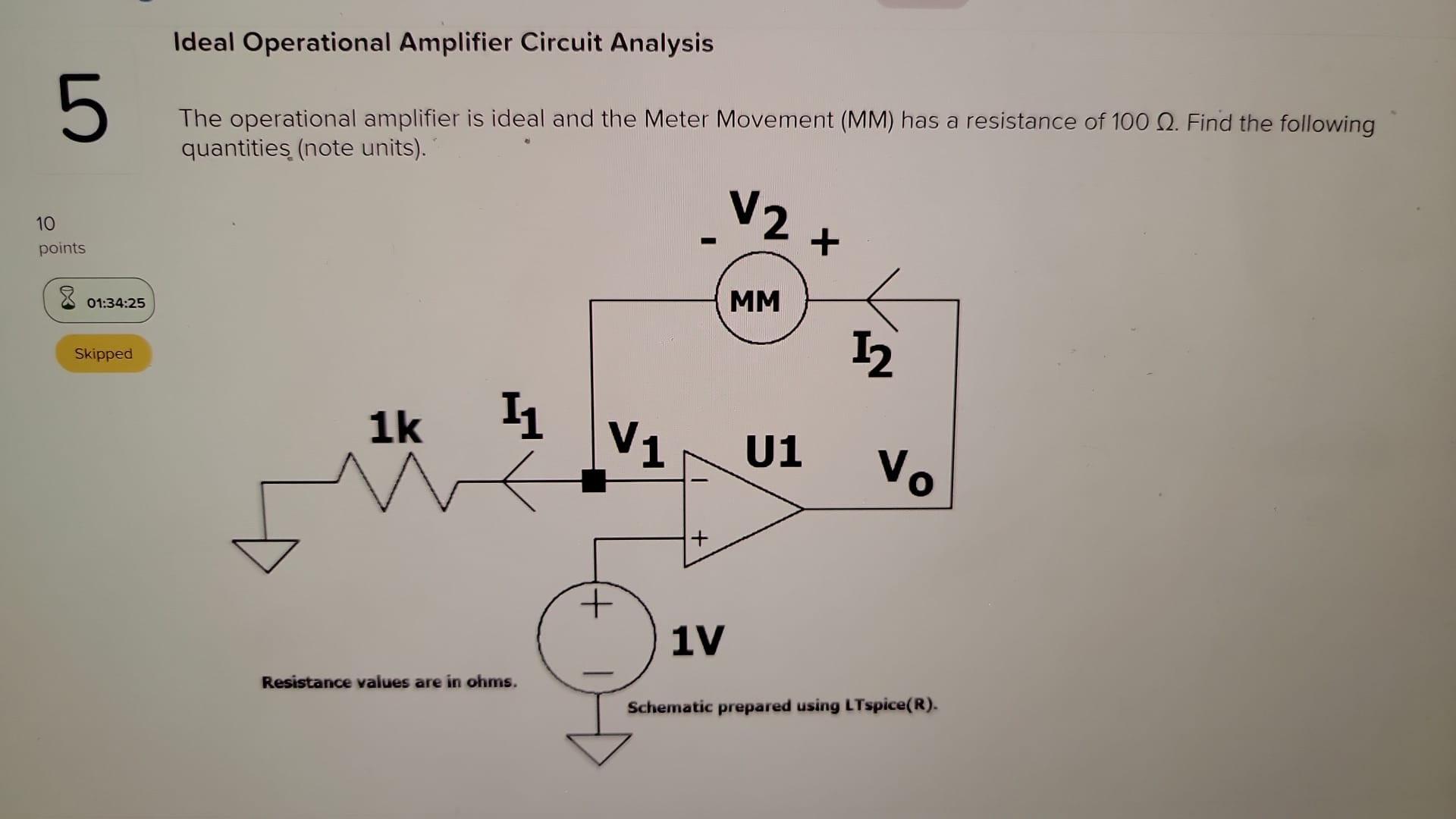 Solved Ideal Operational Amplifier Circuit Analysis 5 The | Chegg.com
