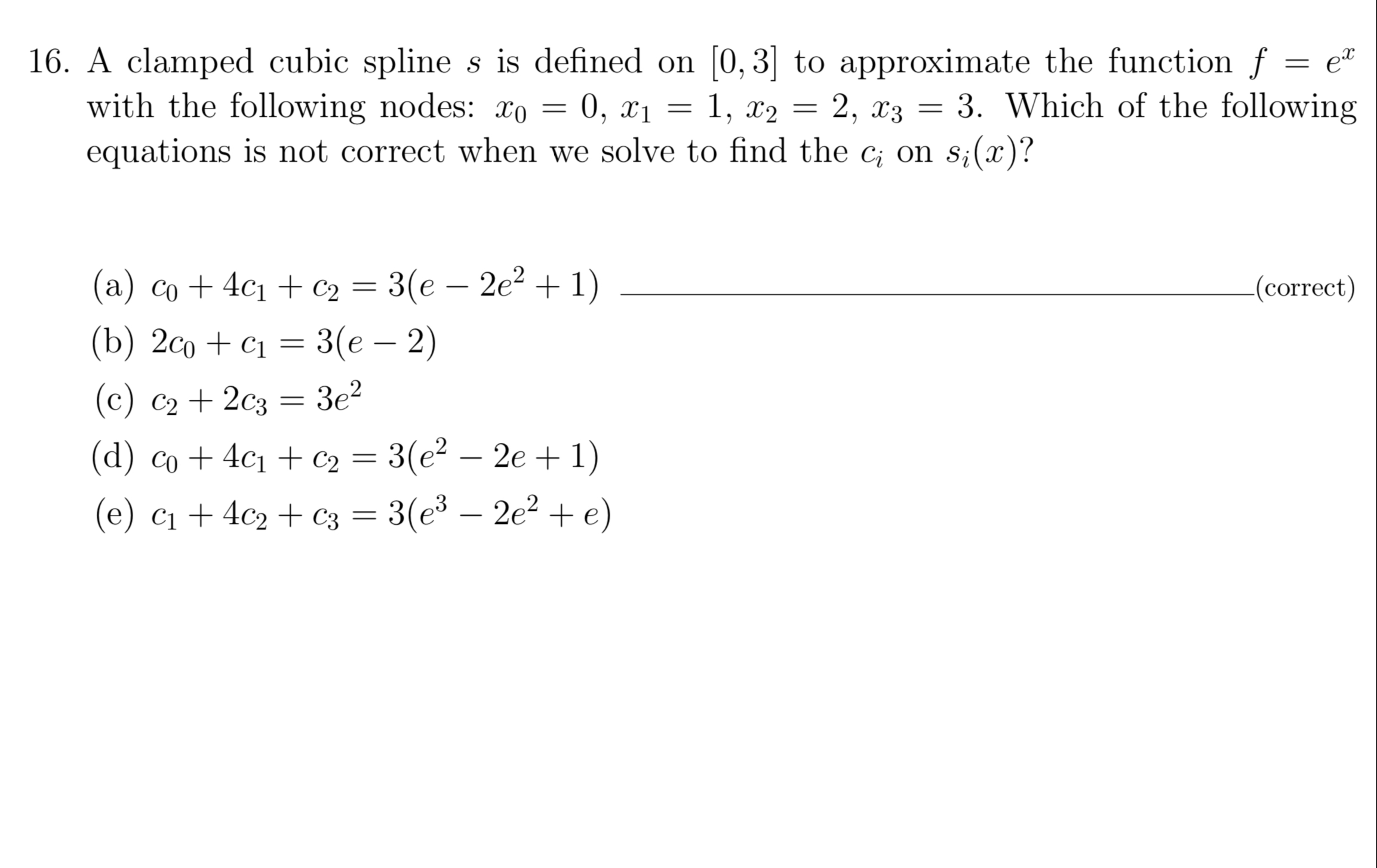 Solved A clamped cubic spline s ﻿is defined on 0,3 ﻿to | Chegg.com