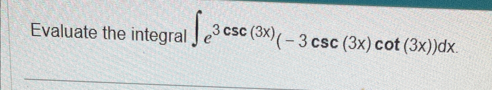 Solved Evaluate the integral | Chegg.com