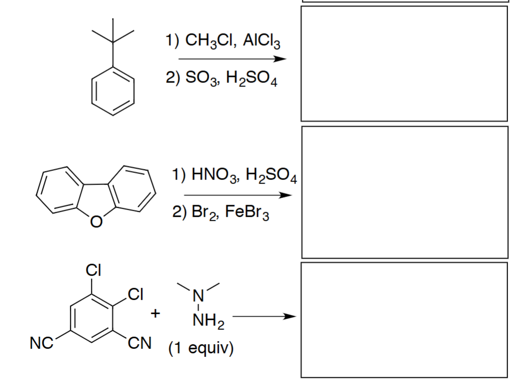 Solved For every reaction box problem, simply write out the | Chegg.com