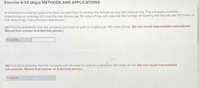 Solved Exercise 6.33 (Algo) METHODS AND APPLICATIONS A | Chegg.com