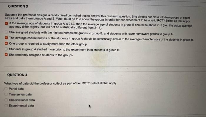 Solved Suppose the professor designs a randomized controlled | Chegg.com