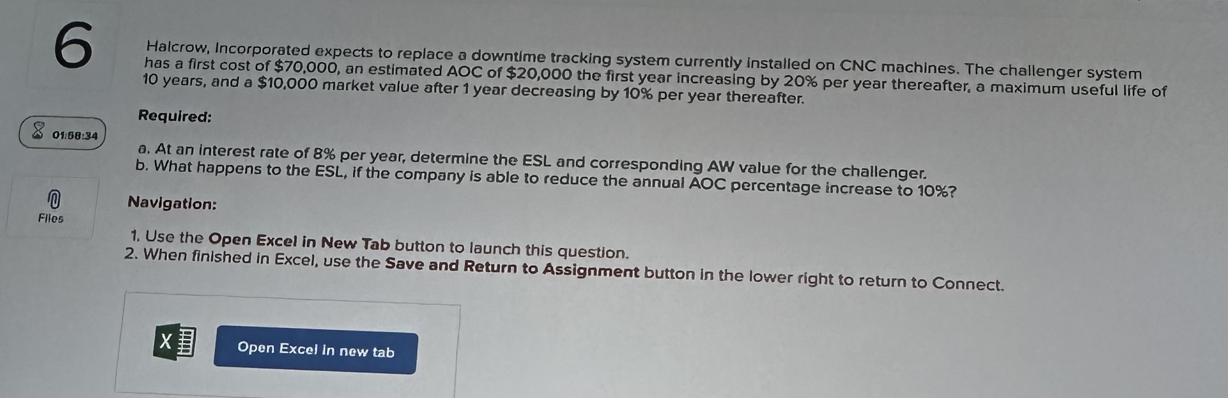 Solved 6Halcrow, Incorporated expects to replace a downtime | Chegg.com