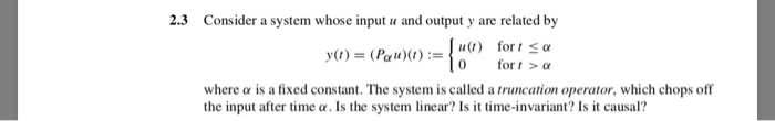 Solved Consider a system whose input u and output y are | Chegg.com