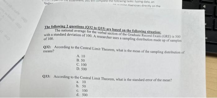 Solved The following 2 questions ( Q32 to 033 ) are based on | Chegg.com