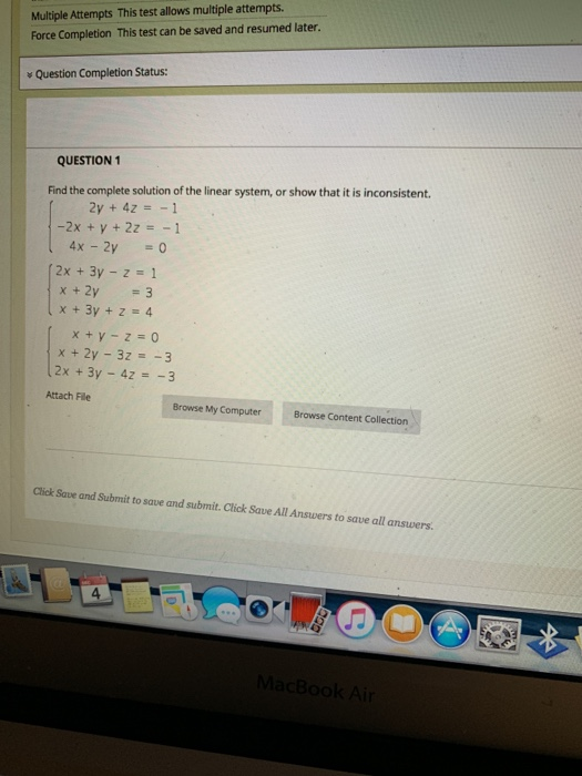 Solved Multiple Attempts This test allows multiple attempts. | Chegg.com
