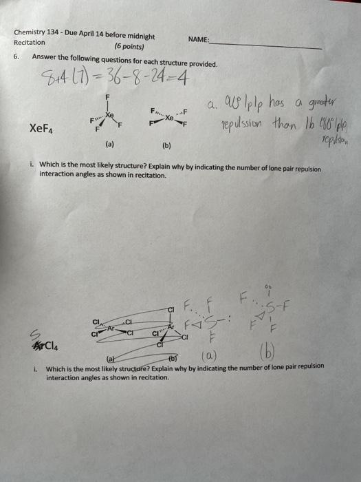 Solved Recitation (6 points) Answer the following questions. | Chegg.com