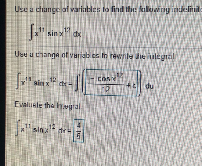 Solved (3435x) dx |(347–60as Use a change of variables to | Chegg.com