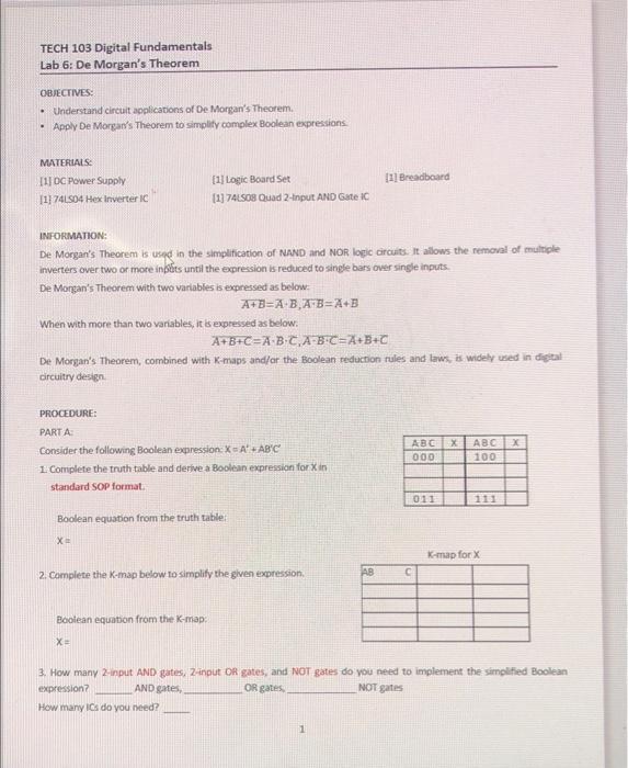 Solved OBлеCTNES: - Understand circuit aoplications of De | Chegg.com