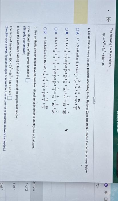 Solved The following function is given. \\[ f(x)=7 x^{3}-5 | Chegg.com