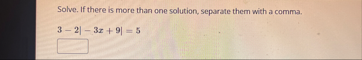 Solved Solve. If there is more than one solution, separate | Chegg.com