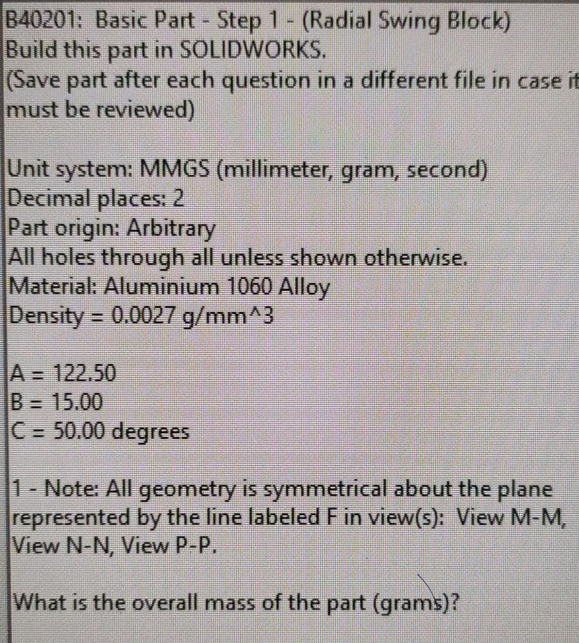 Solved For 15 points B40201: Basic Part - Step 1 - (Radial | Chegg.com