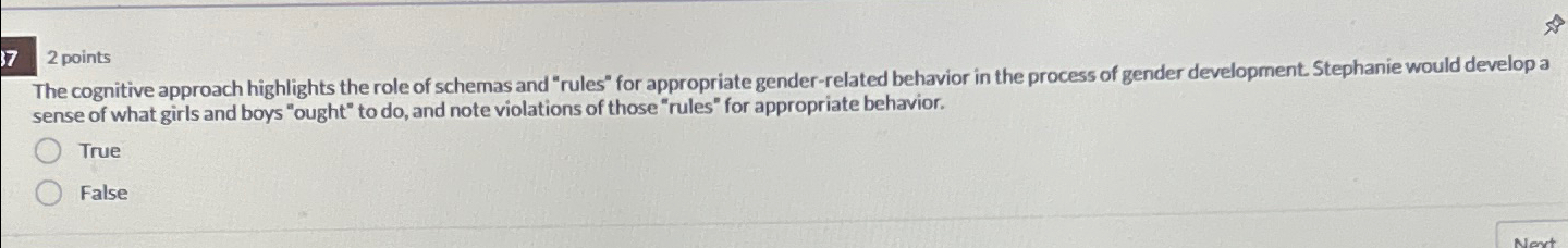 Solved 2 ﻿pointsThe cognitive approach highlights the role | Chegg.com
