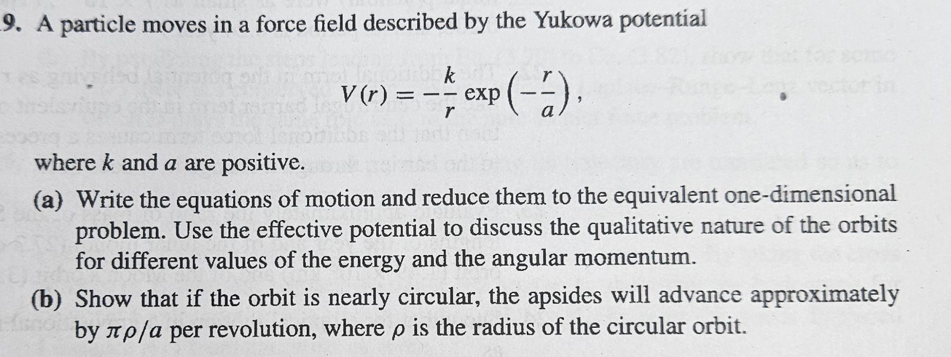 Solved A particle moves in a force field described by the | Chegg.com