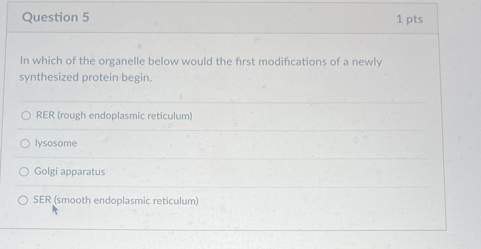 Solved Question 51 ﻿ptsIn which of the organelle below would | Chegg.com