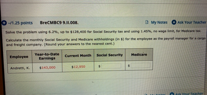 Solved 4/1.25 points BreCMBC9 9.11.008. My Notes + Ask Your | Chegg.com