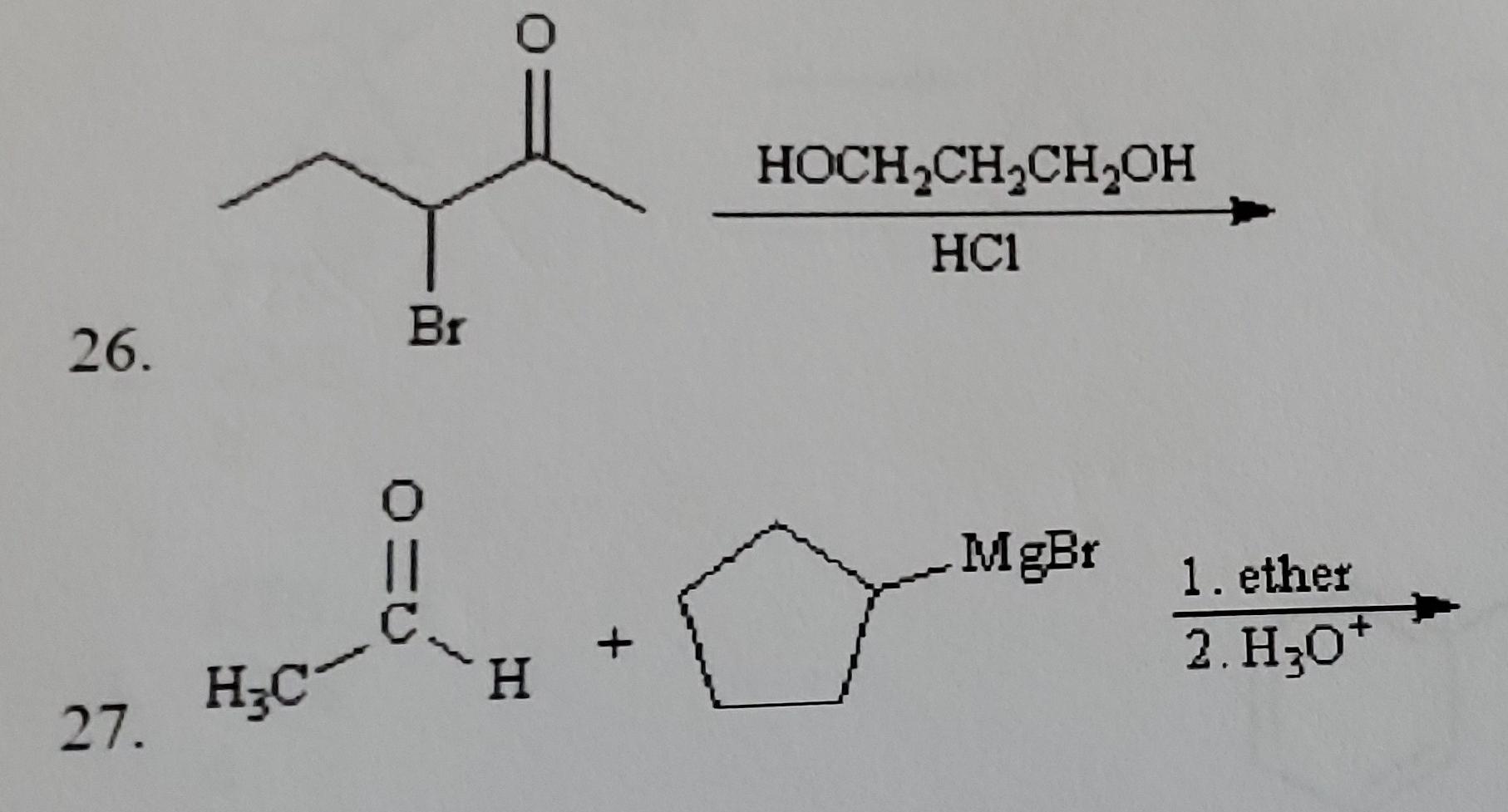 Solved Exhibit 19-5 Give the major organic product(s) for | Chegg.com