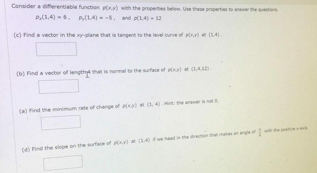 Solved Consider a differentiable function p(x,y) with the | Chegg.com