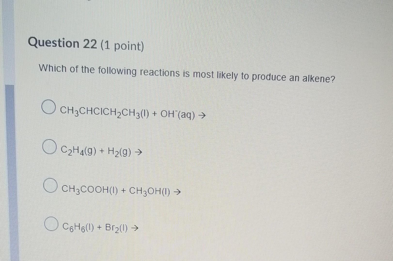 Solved Using the numbers for the list, match each reaction | Chegg.com