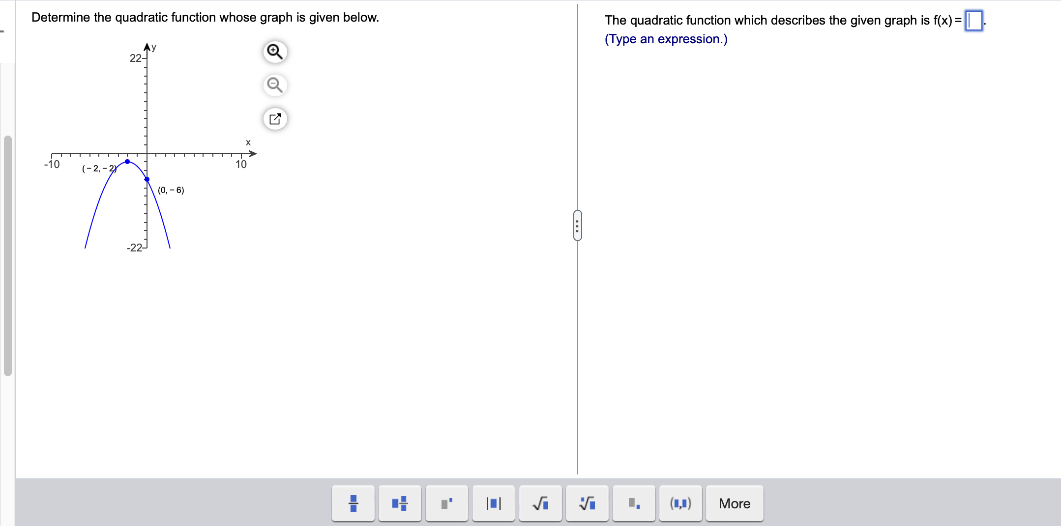 Determine the quadratic function whose graph is given | Chegg.com Determine the quadratic function whose graph is given | Chegg.com