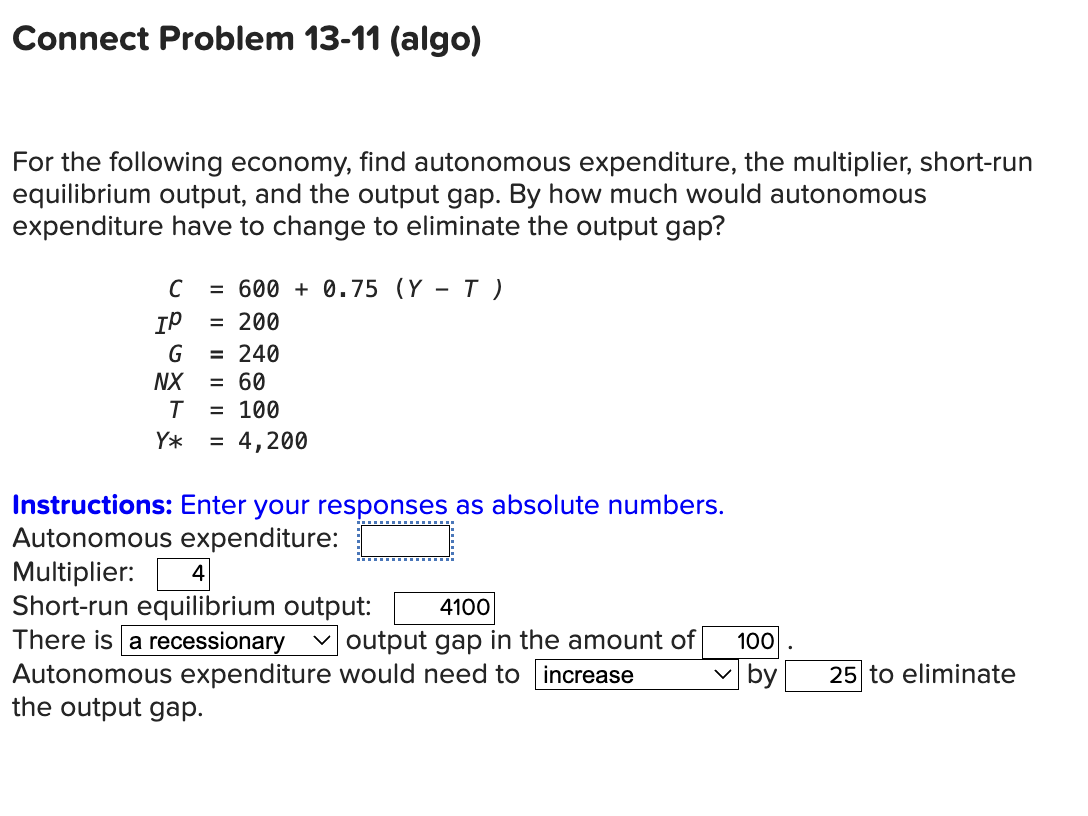 Solved by an EXPERT Connect Problem 13-11 (algo)For the following | Chegg.com