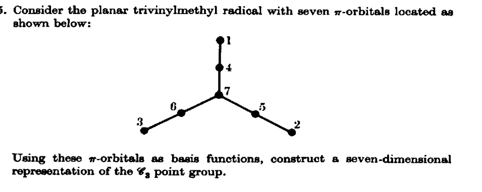 Solved Consider the planar trivinylmethyl radical with seven | Chegg.com