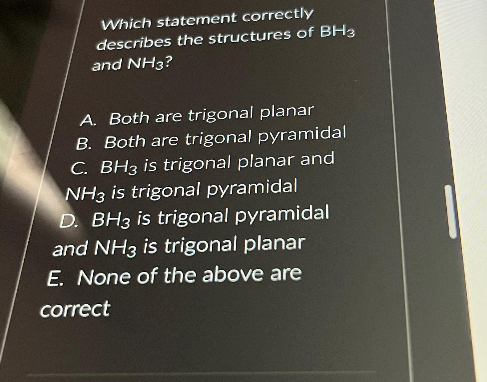 Solved Which statement correctly describes the structures of | Chegg.com