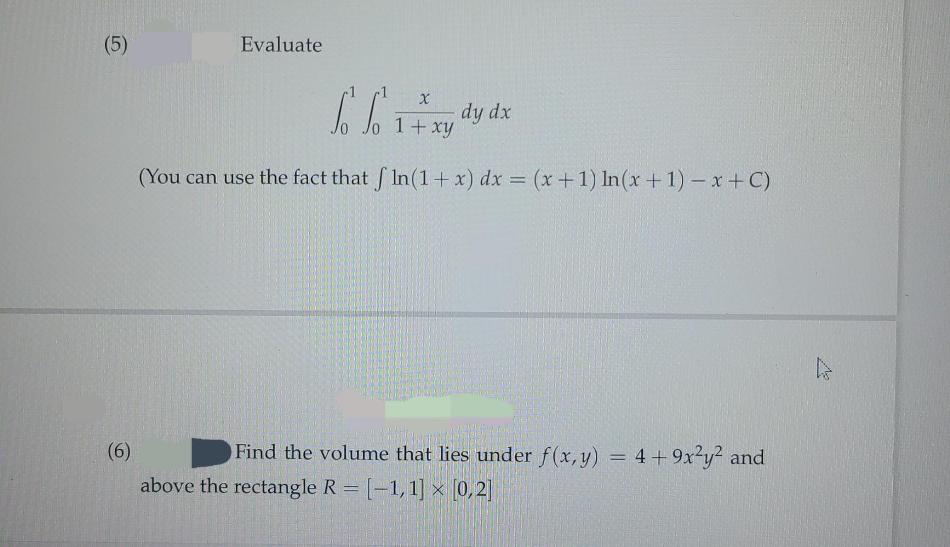 Solved Calc 3; H14; Q5& Please only answer these questions | Chegg.com