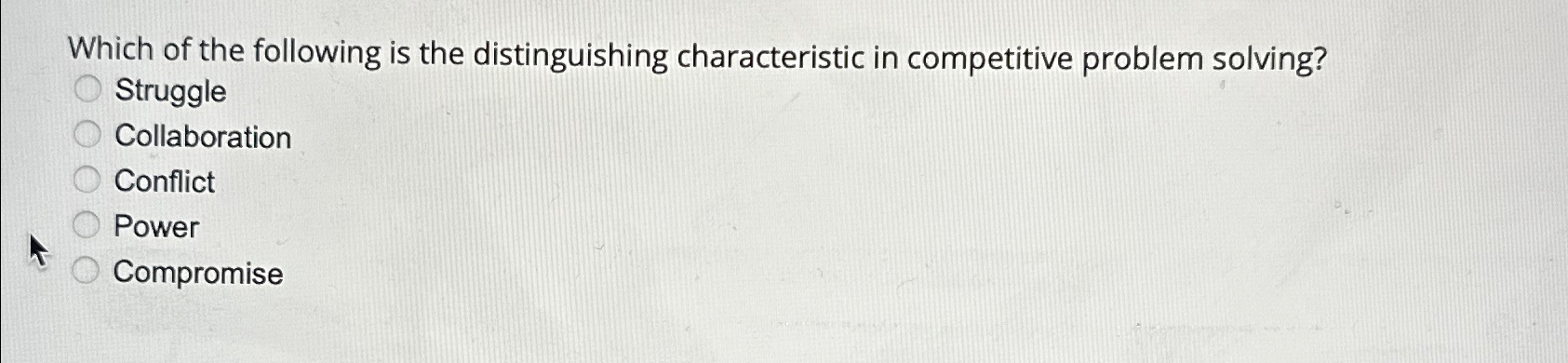 Solved Which of the following is the distinguishing | Chegg.com