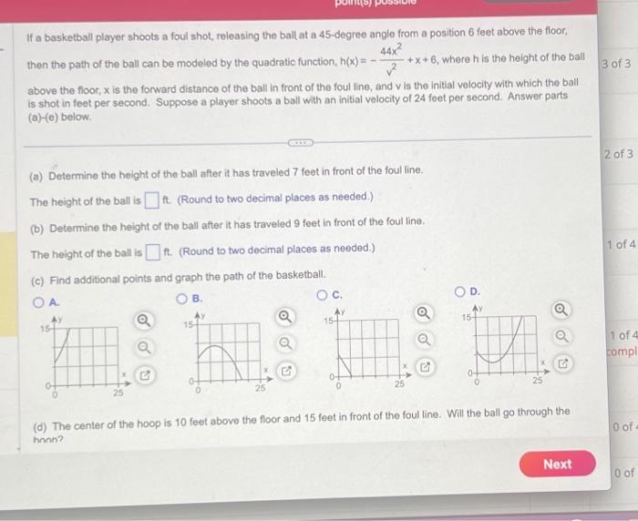 Solved If a basketball player shoots a foul shot, releasing | Chegg.com
