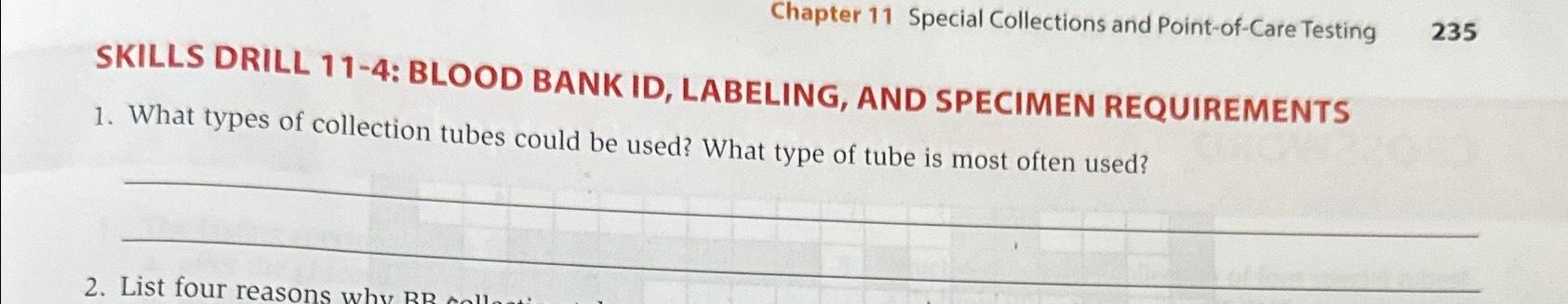 Solved Chapter 11 ﻿Special Collections and Point-of-Care | Chegg.com