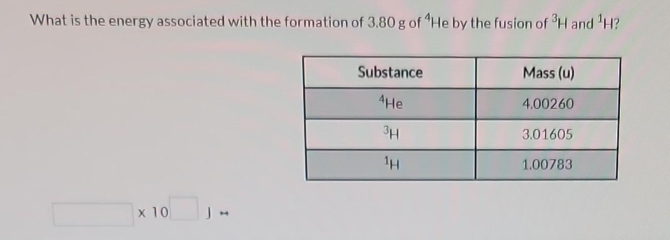 Solved What is the energy associated with the formation of | Chegg.com