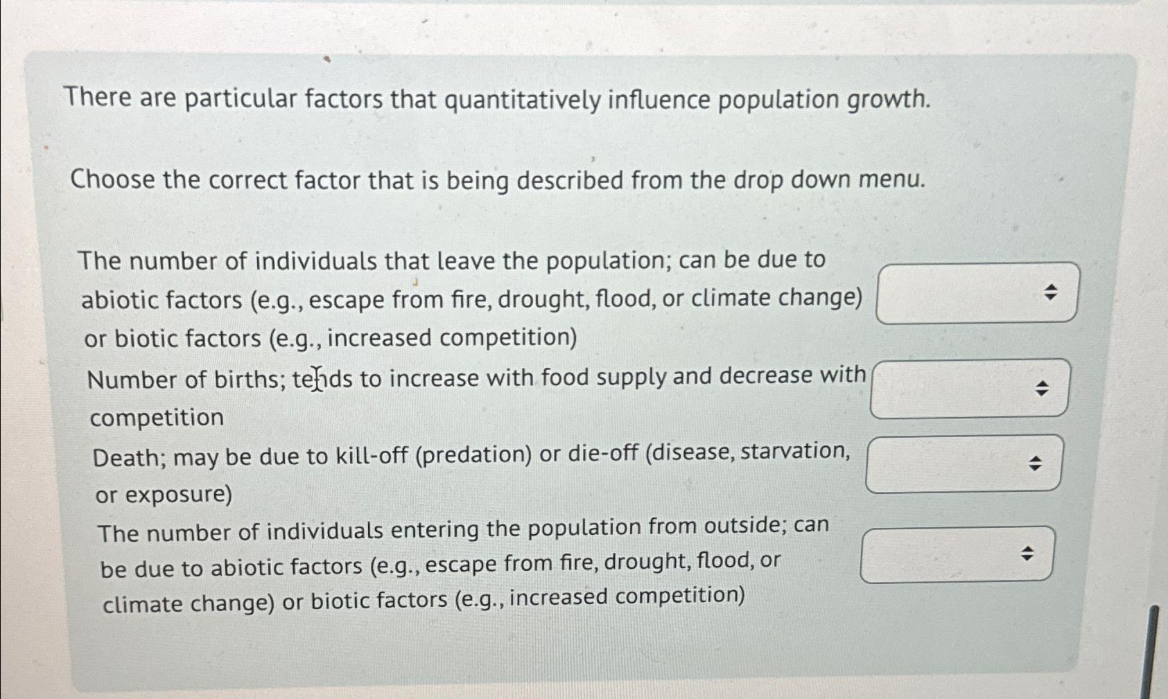 Solved There are particular factors that quantitatively | Chegg.com