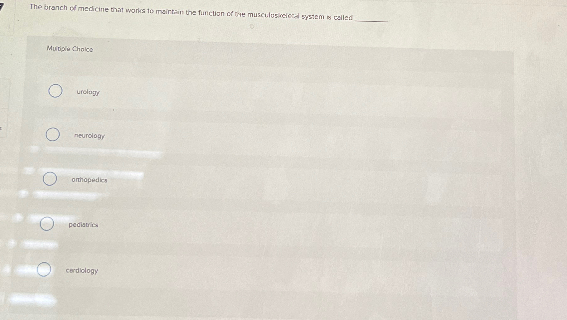 Solved The branch of medicine that works to maintain the | Chegg.com