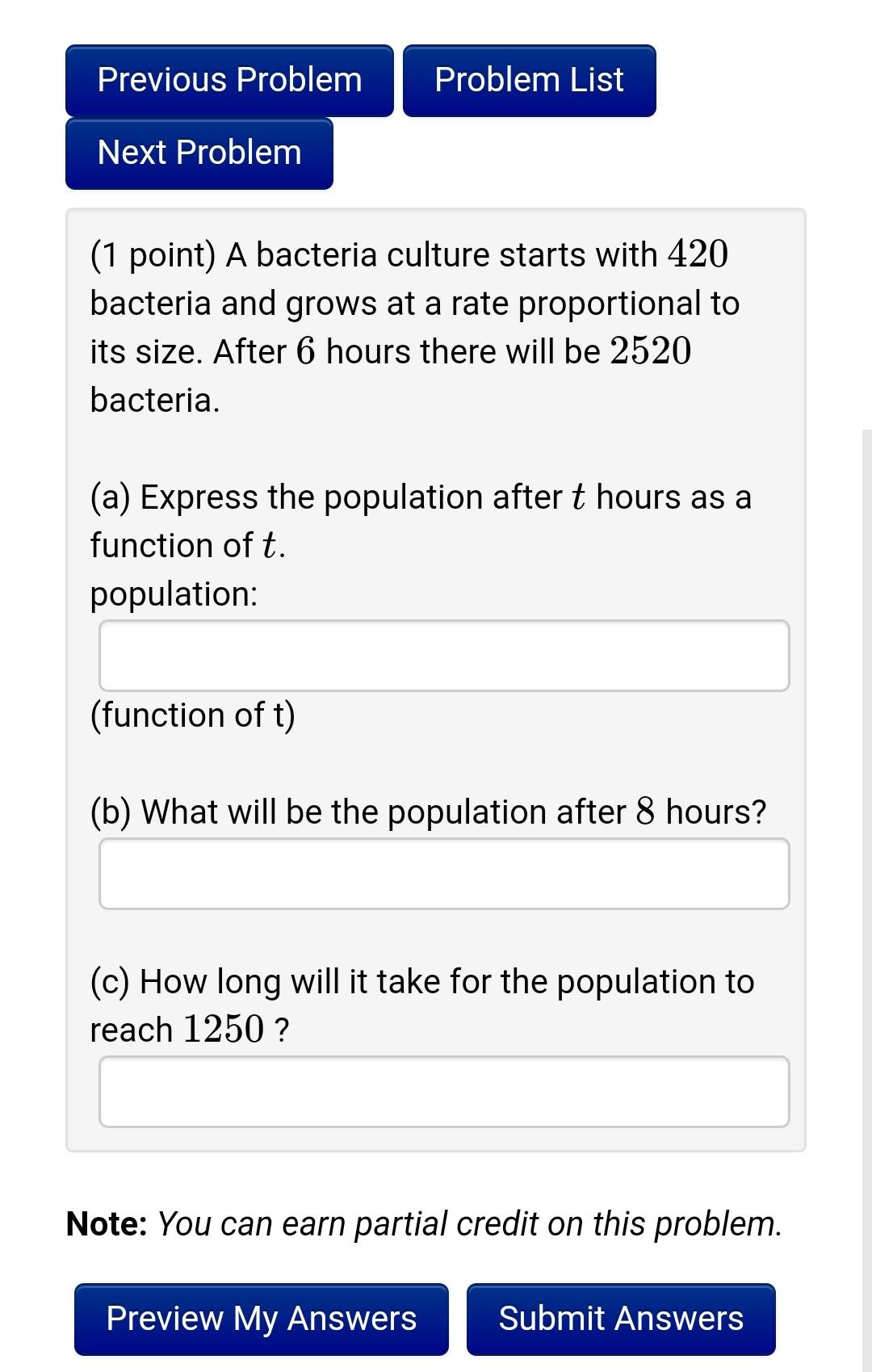 Solved Previous Problem Problem List Next Problem (1 point) | Chegg.com