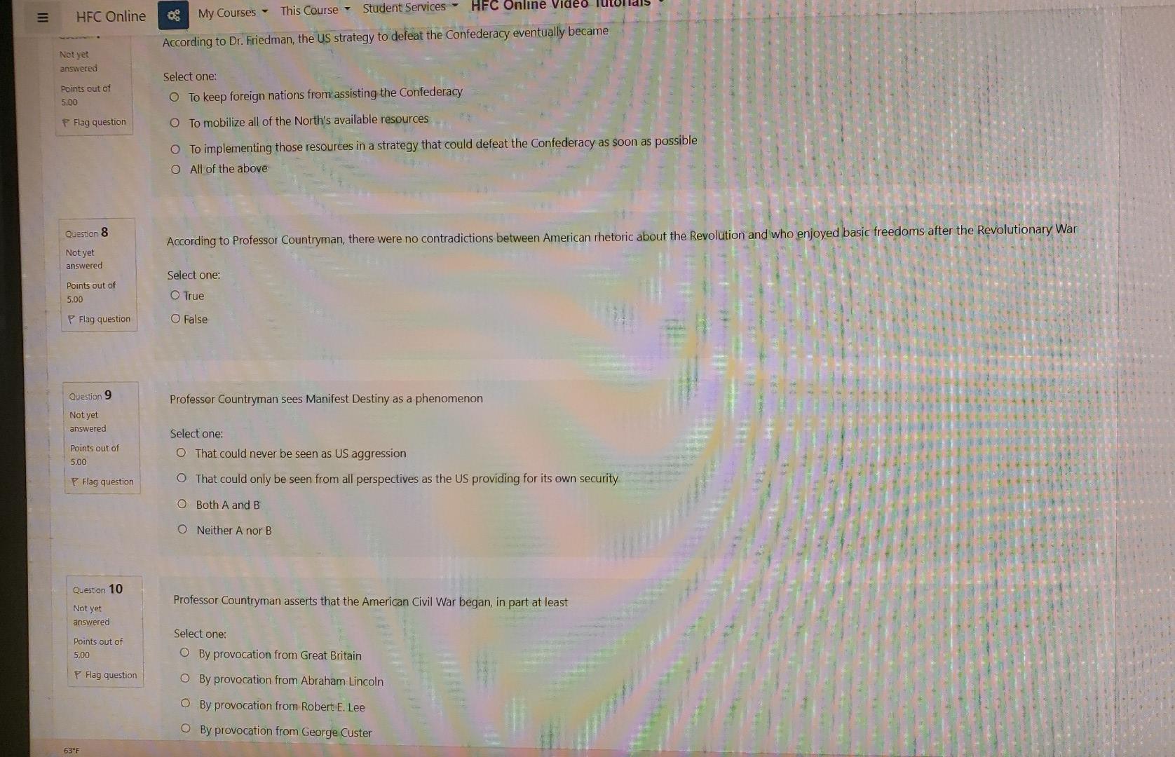 HFC Online Not yet answered Points out of 5.00 F Flag | Chegg.com