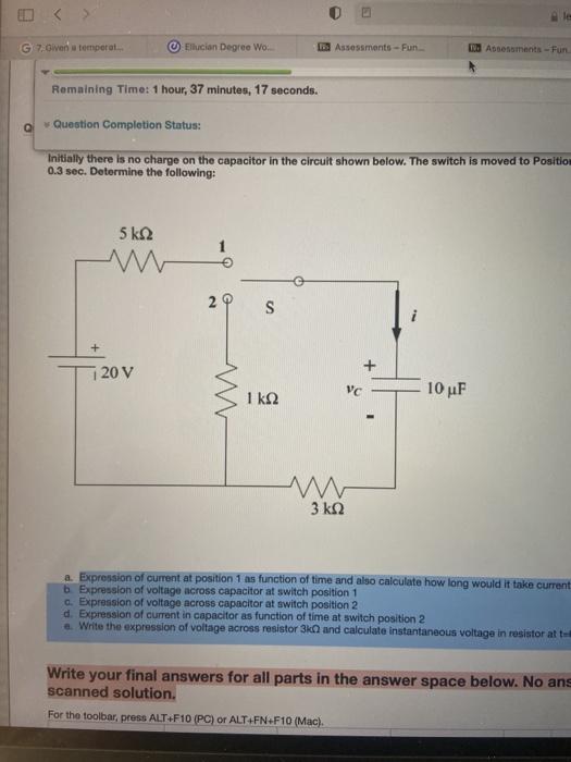 Solved a Expression of current at position 1 as function of | Chegg.com