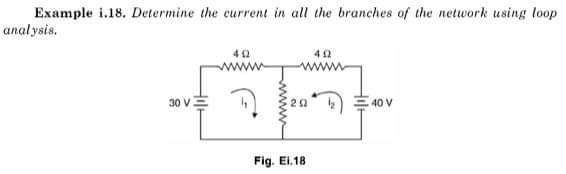 Solved Example 1.18. ﻿Determine the current in all the | Chegg.com