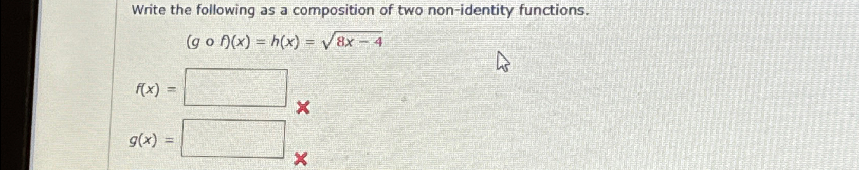 Solved Write the following as a composition of two | Chegg.com
