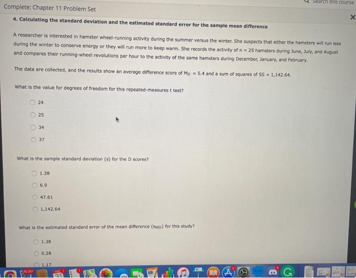 Solved Q Search Complete: Chapter 11 Problem Set The data | Chegg.com