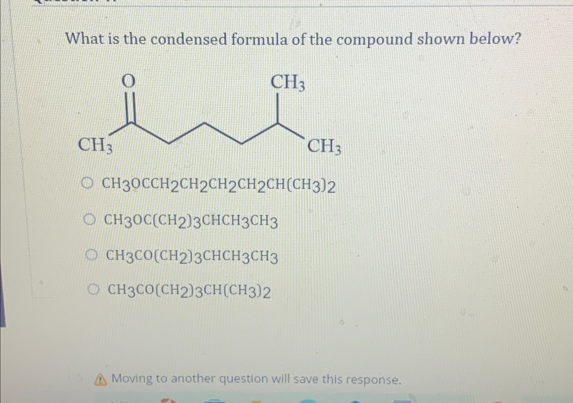 Solved What is the condensed formula of the compound shown | Chegg.com